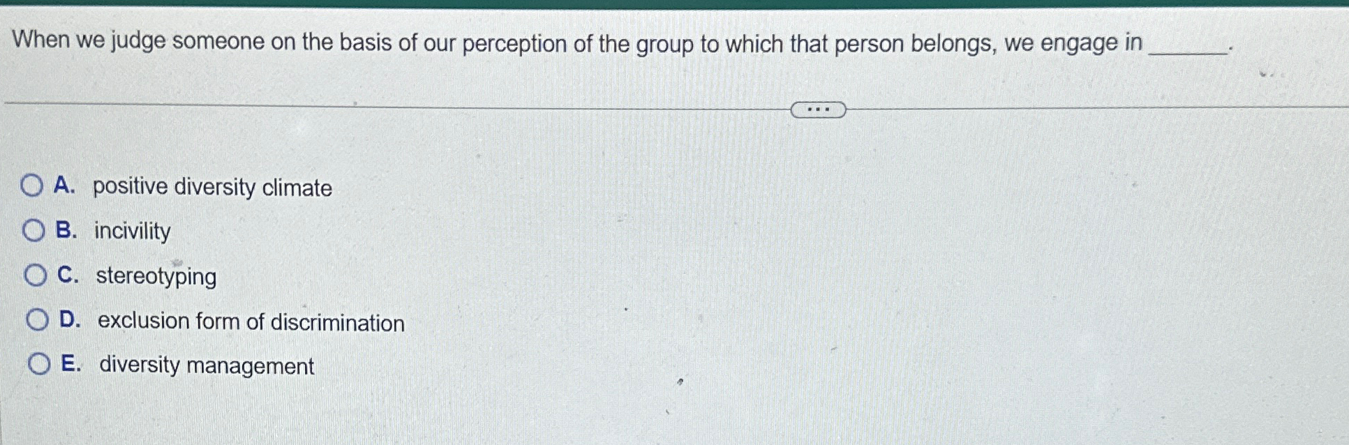 Solved When we judge someone on the basis of our perception | Chegg.com