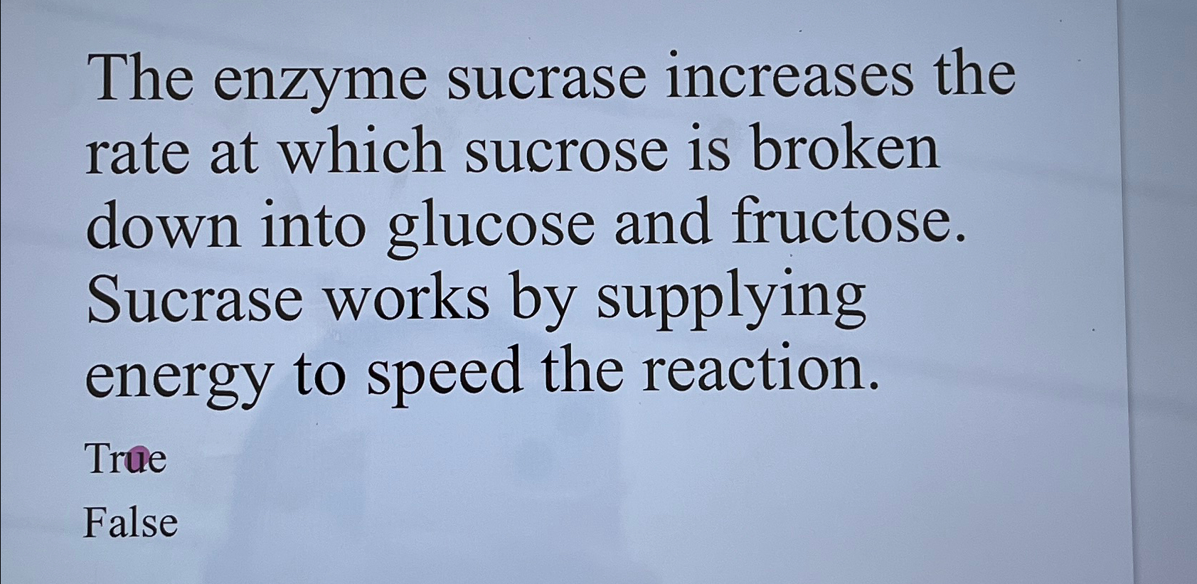 The enzyme sucrase increases the rate at which | Chegg.com