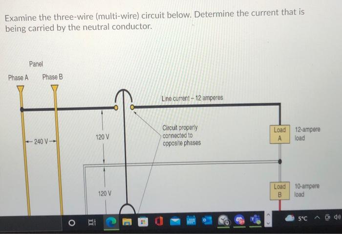 Solved Examine the three-wire (multi-wire) circuit below. | Chegg.com