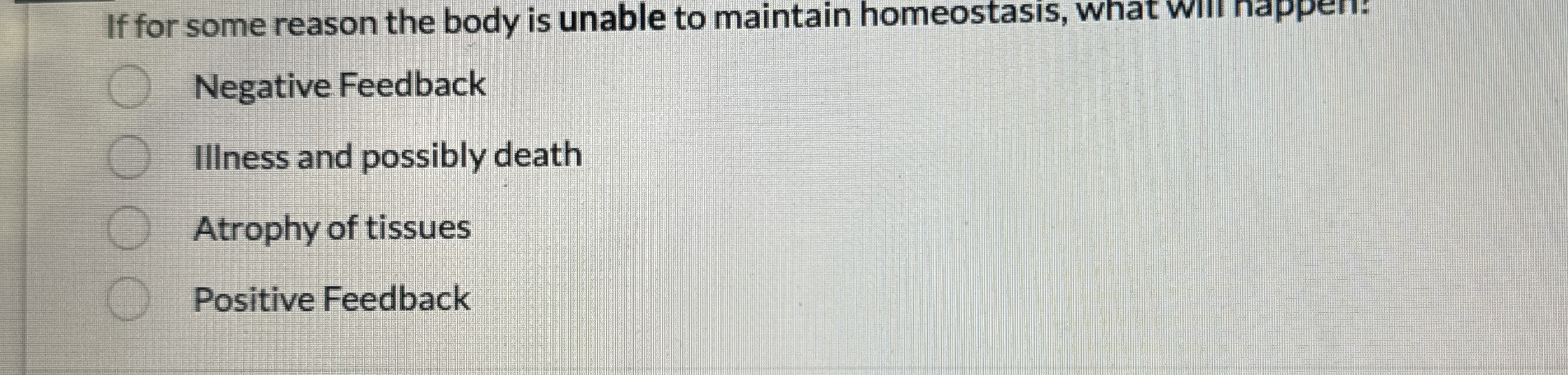 Solved If for some reason the body is unable to maintain | Chegg.com