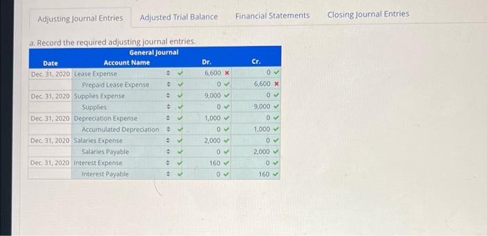 [Solved]: Preparing Adjusting Entries, Trial Balances, Fina