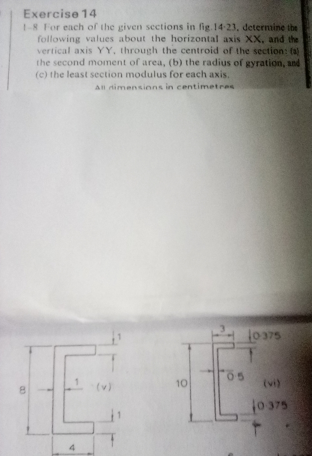 Solved Exercise 1418 ﻿For each of the given sections in lig. | Chegg.com