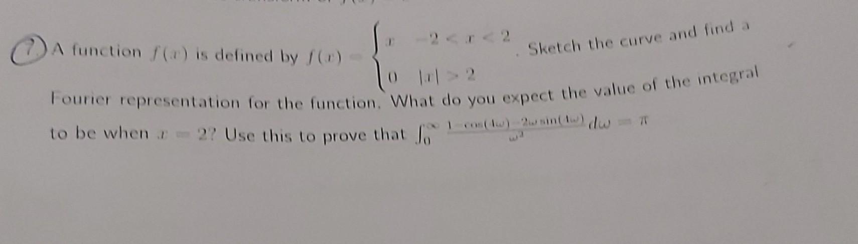 Fourier representation for the function. What do you | Chegg.com