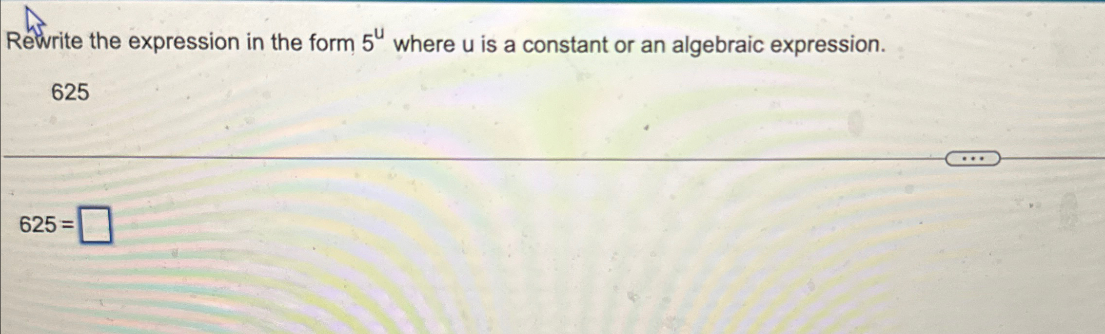 Solved Rewrite the expression in the form 5u ﻿where u ﻿is a | Chegg.com