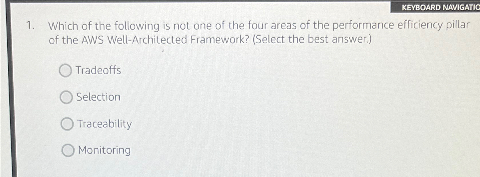 Solved KEYBOARD NAVIGATIOWhich of the following is not one | Chegg.com