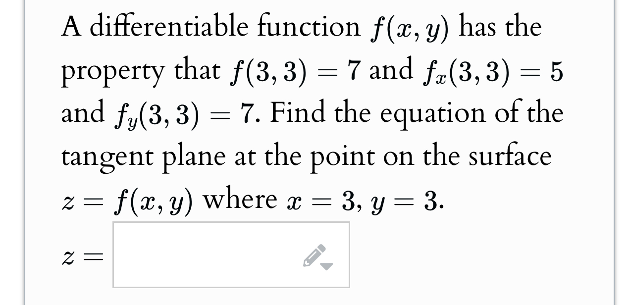 Solved A differentiable function f(x,y) ﻿has the property | Chegg.com