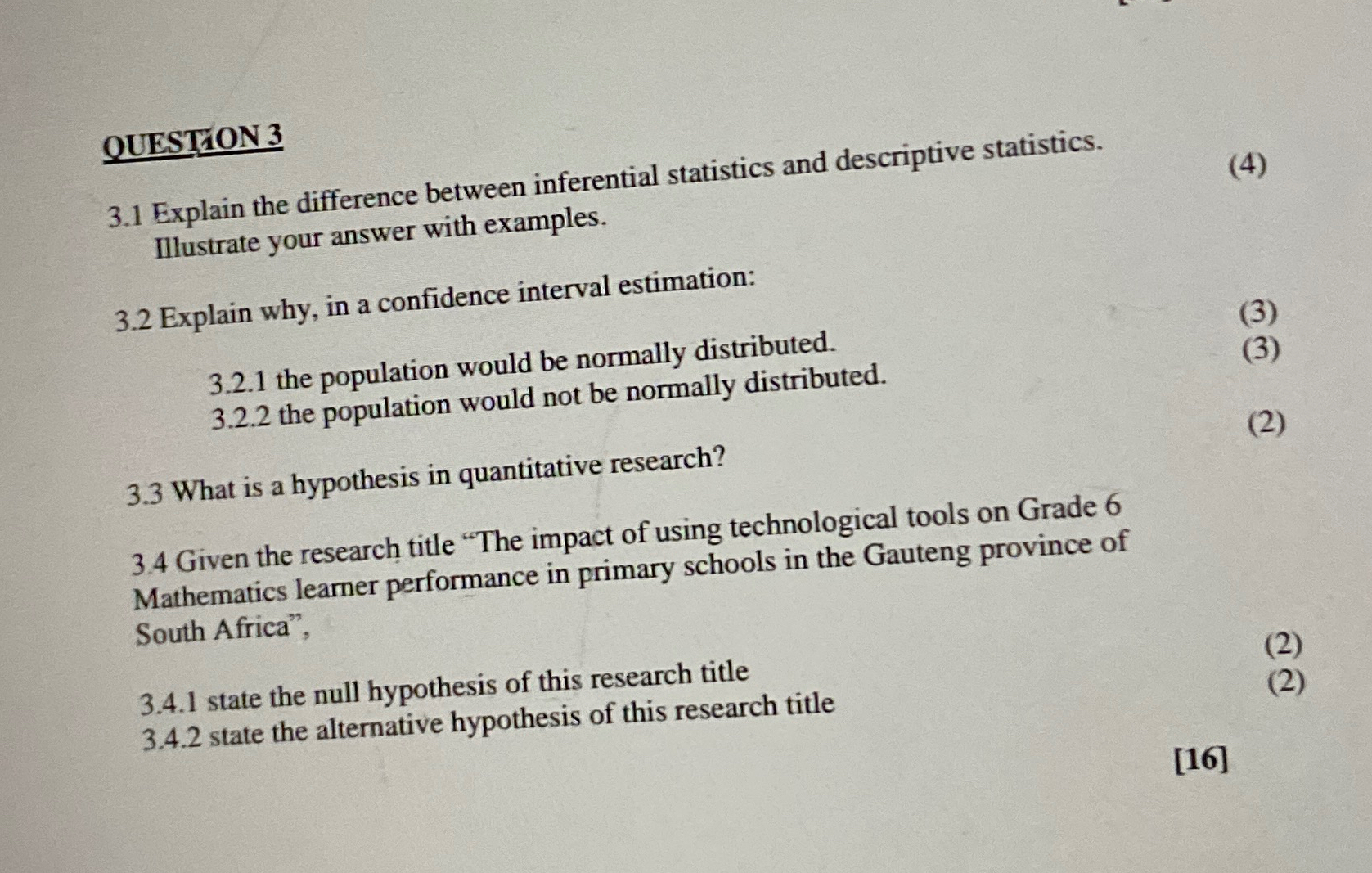 Solved QUESTION 33.1 ﻿Explain the difference between | Chegg.com