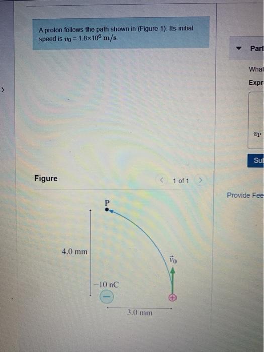 Solved A proton follows the path shown in (Figure 1). Its | Chegg.com