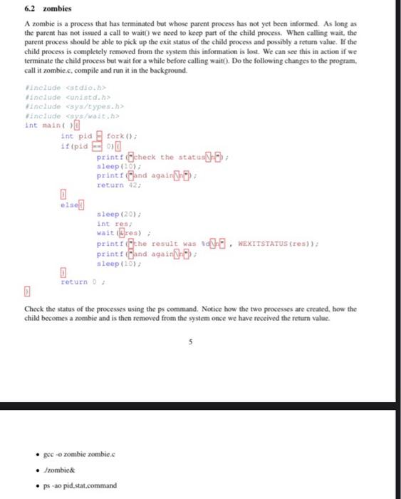 Solved 6 Wait A class of functions that call syscalls that | Chegg.com