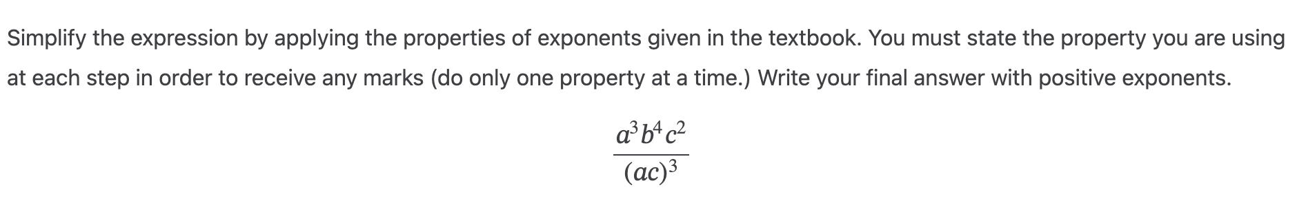 Solved Simplify the expression by ﻿applying the properties | Chegg.com