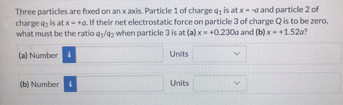 Solved Three particles are fixed on an x axis. Particle 1 of | Chegg.com