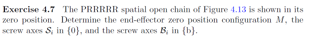 Exercise 4.7 ﻿The PRRRRR spatial open chain of Figure | Chegg.com