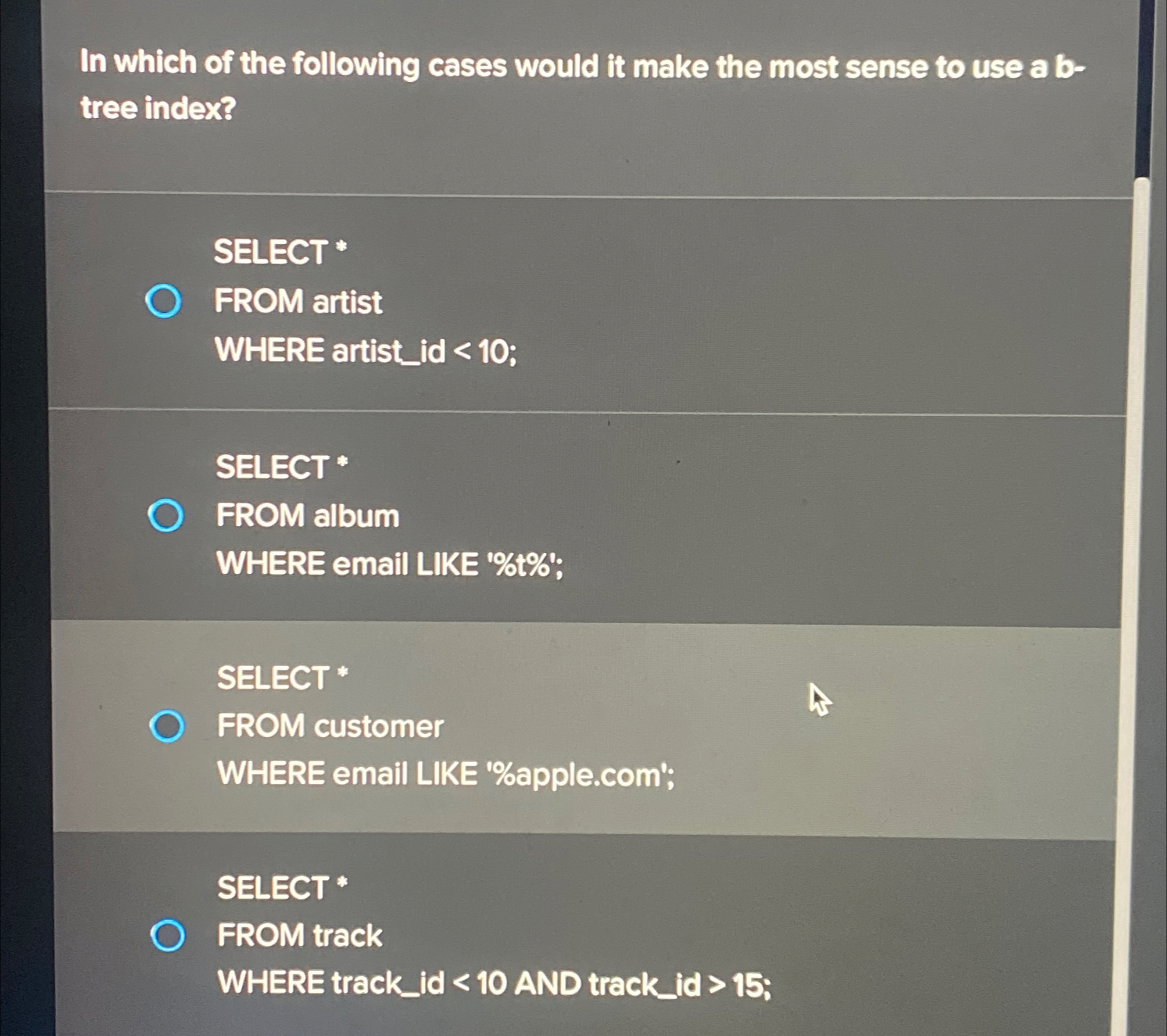 Solved In which of the following cases would it make the | Chegg.com