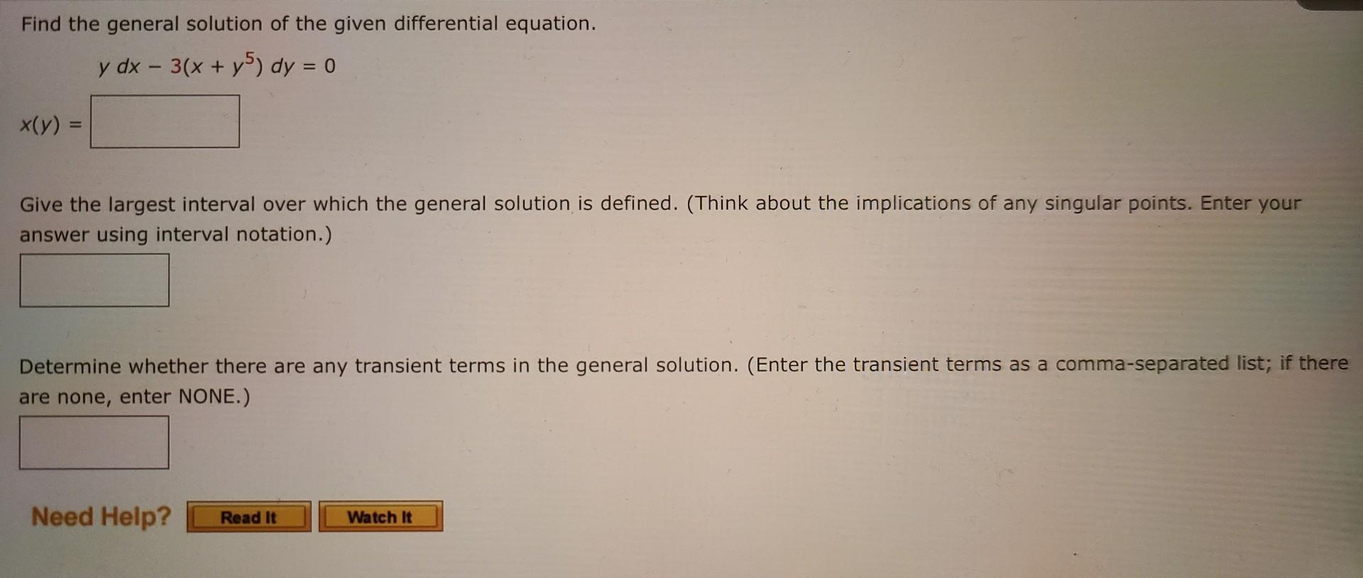 Solved Find the general solution of the given differential | Chegg.com