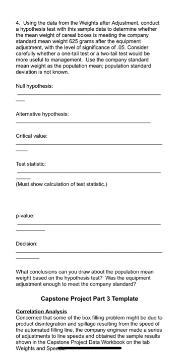Capstone Project The purpose of this project is to | Chegg.com