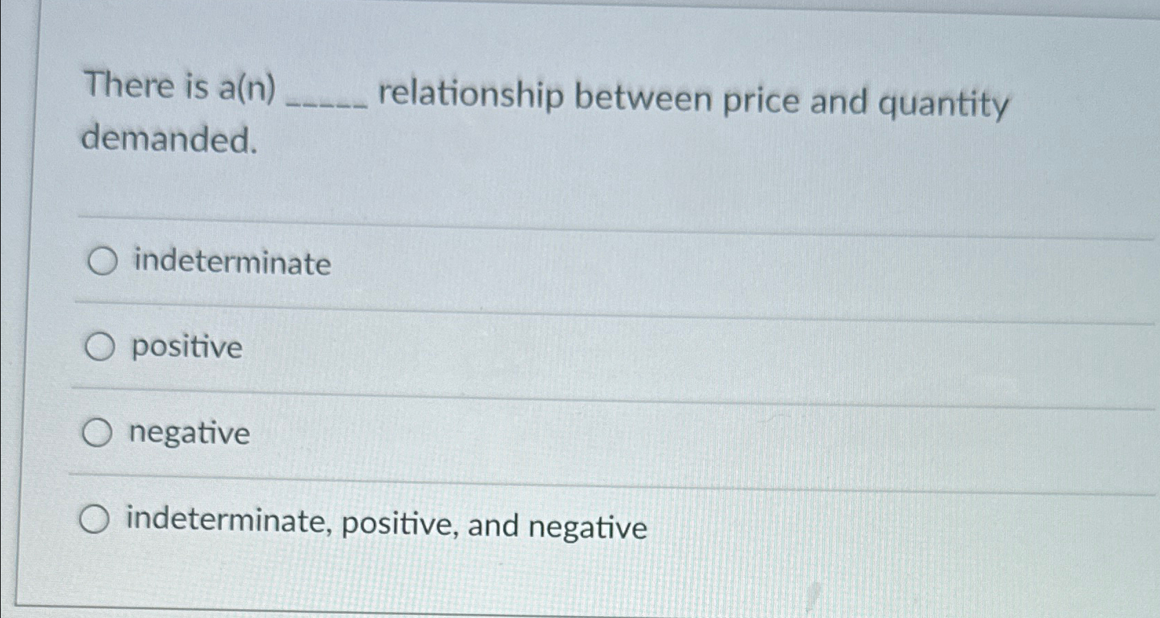 Solved There is a(n) ﻿relationship between price and | Chegg.com