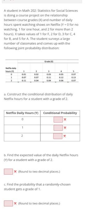 Solved A student in Math 202: Statistics for Social Sciences | Chegg.com