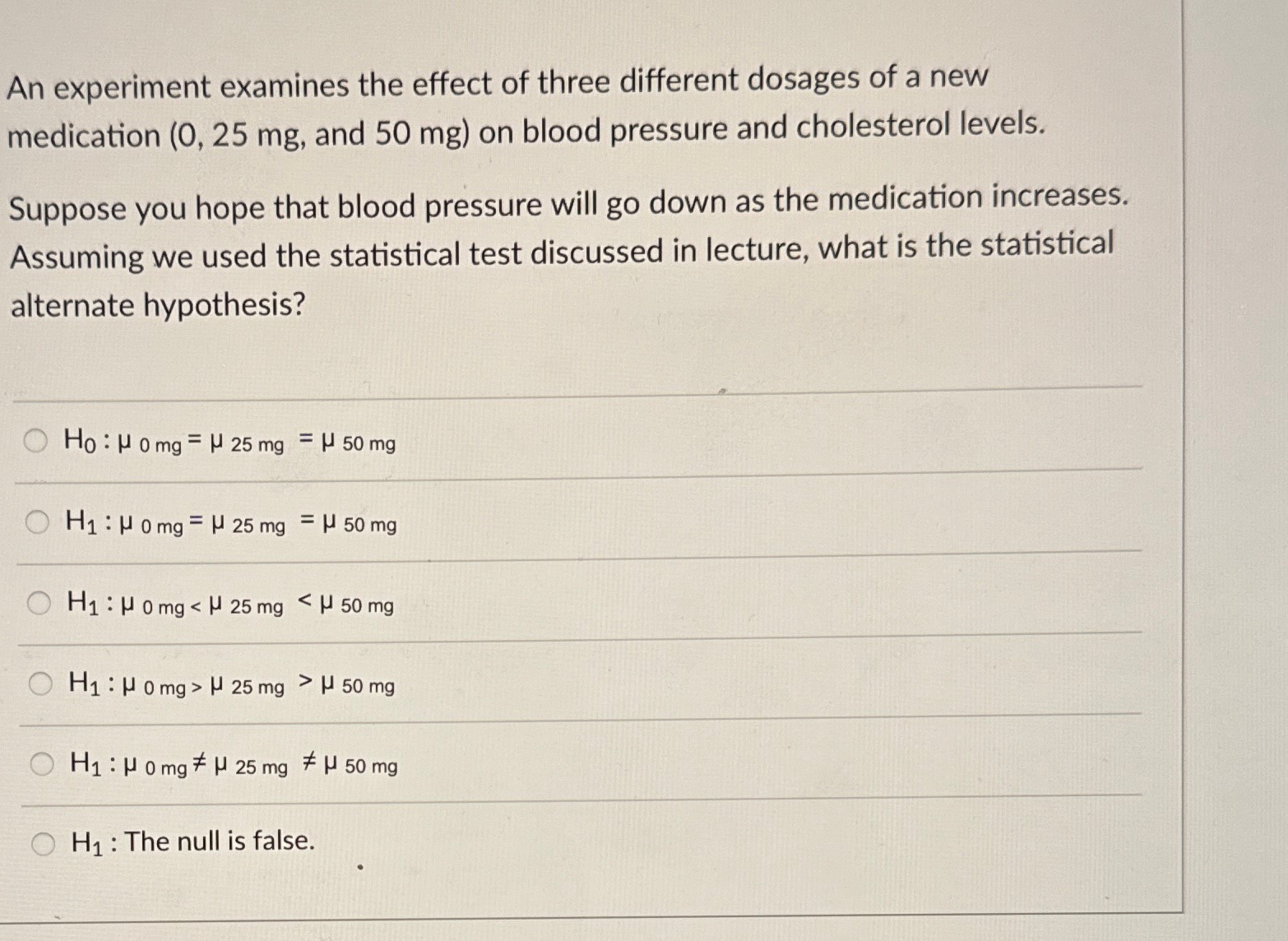 Solved An experiment examines the effect of three different | Chegg.com