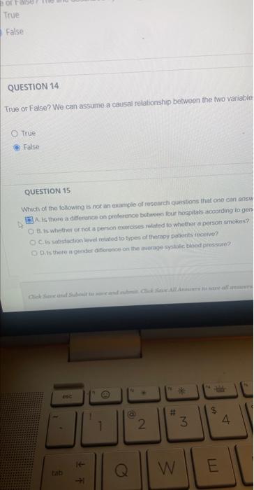 Solved True False Question 14 True Or False We Can Assume A