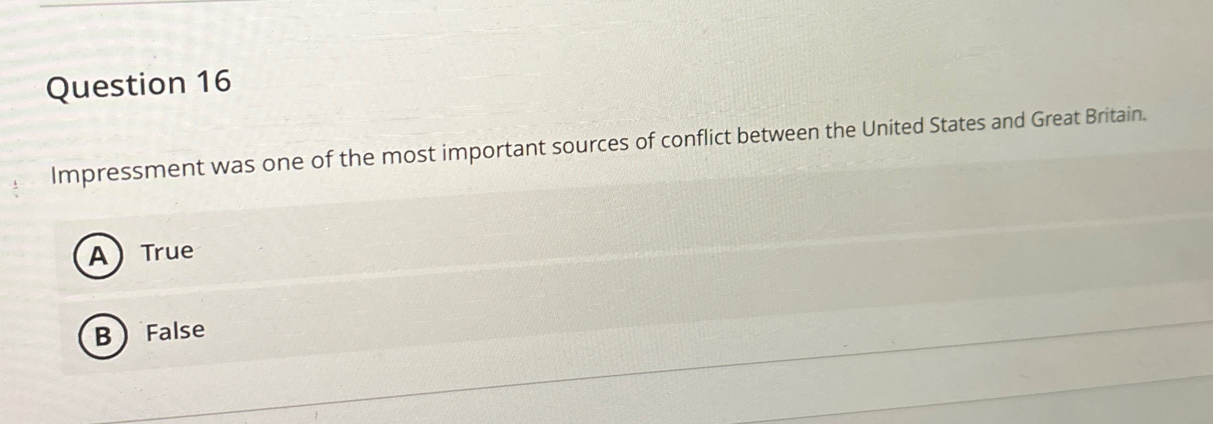 Question 16Impressment was one of the most important | Chegg.com