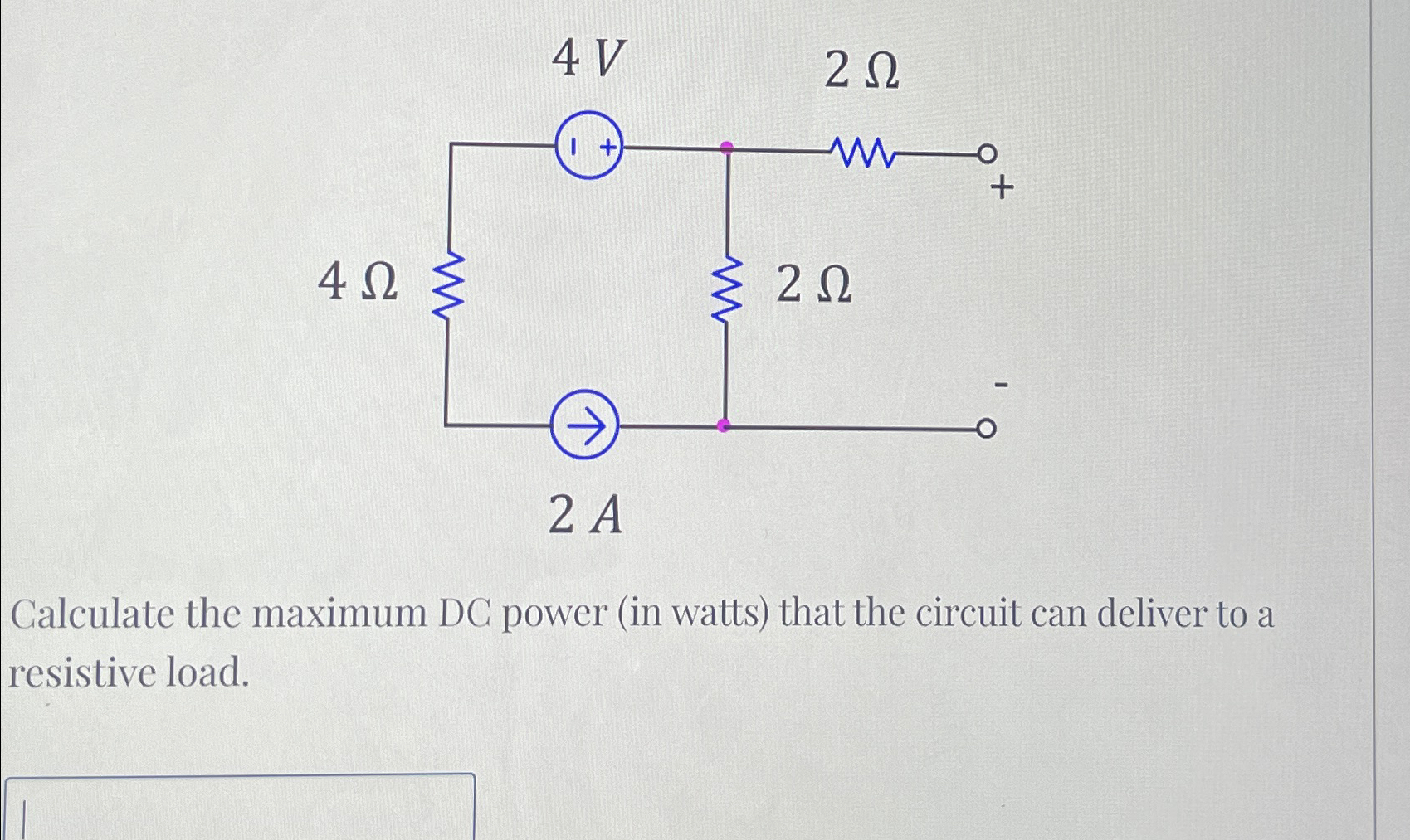 Solved Calculate the maximum DC power (in watts) ﻿that the | Chegg.com