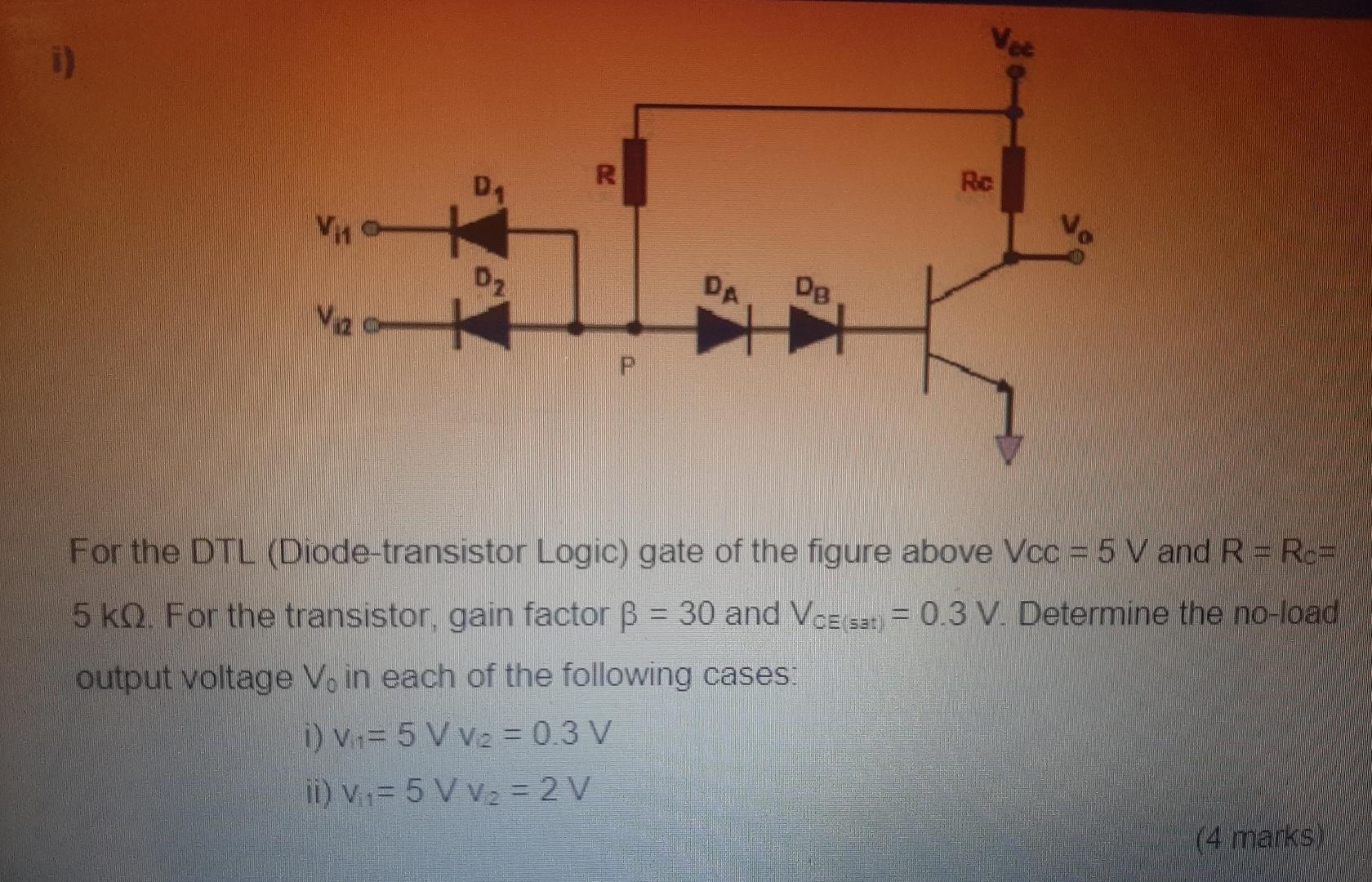 Solved DTL gate | Chegg.com