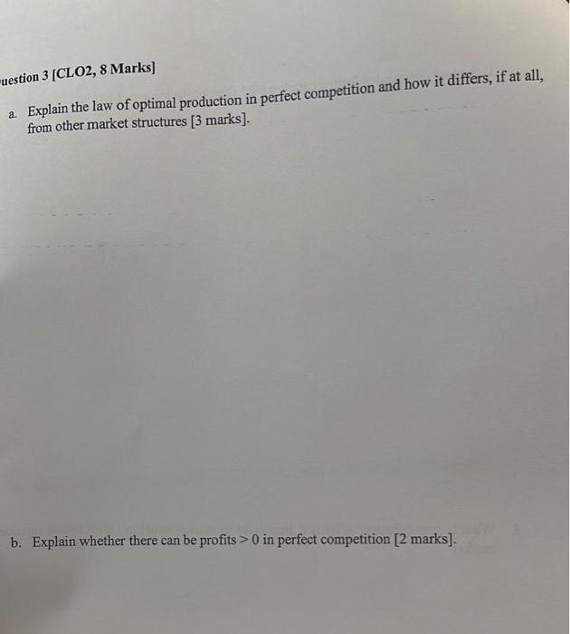 Solved uestion 3 [CLO2, 8 Marks] a. Explain the law of | Chegg.com