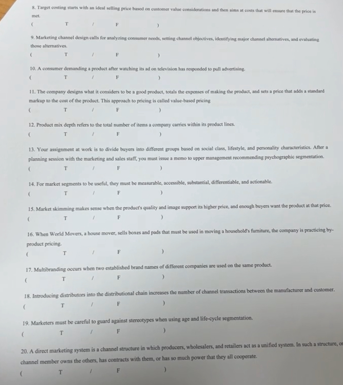 Solved Target costing starts with an ideal selling price | Chegg.com