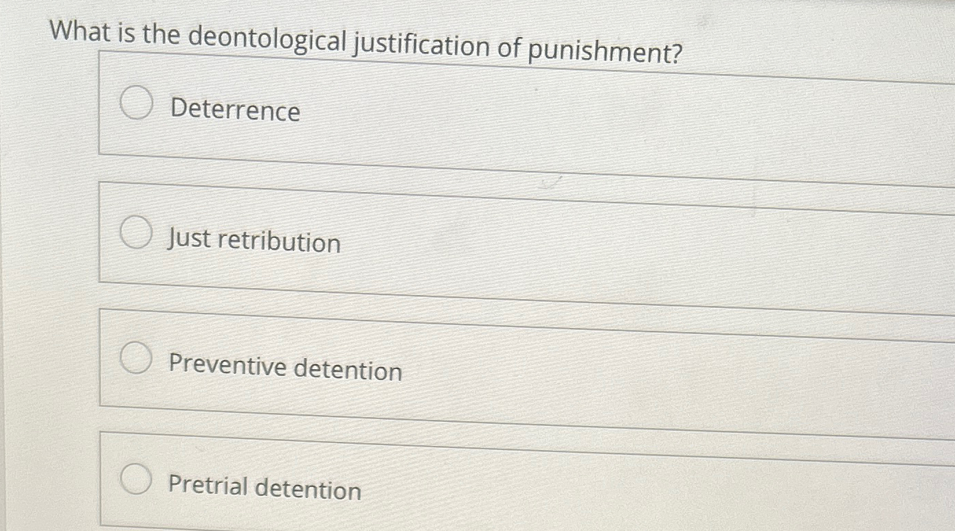 Solved What is the deontological justification of | Chegg.com