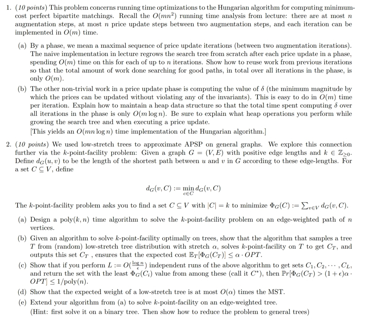Solved (10 ﻿points) ﻿This problem concerns running time | Chegg.com