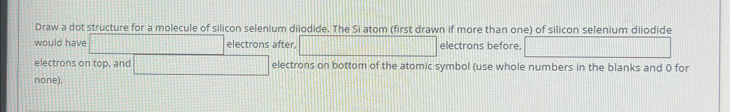 Solved Draw a dot structure for a molecule of silicon | Chegg.com
