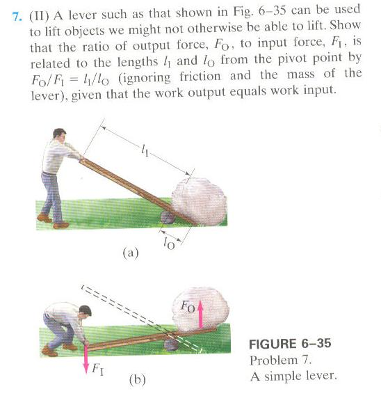 Solved A lever such as that shown in Fig. 6 - 35 can be used | Chegg.com