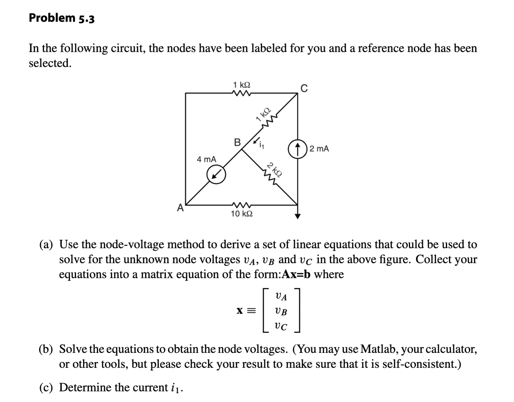 Solved Problem 53in The Following Circuit The Nodes Have