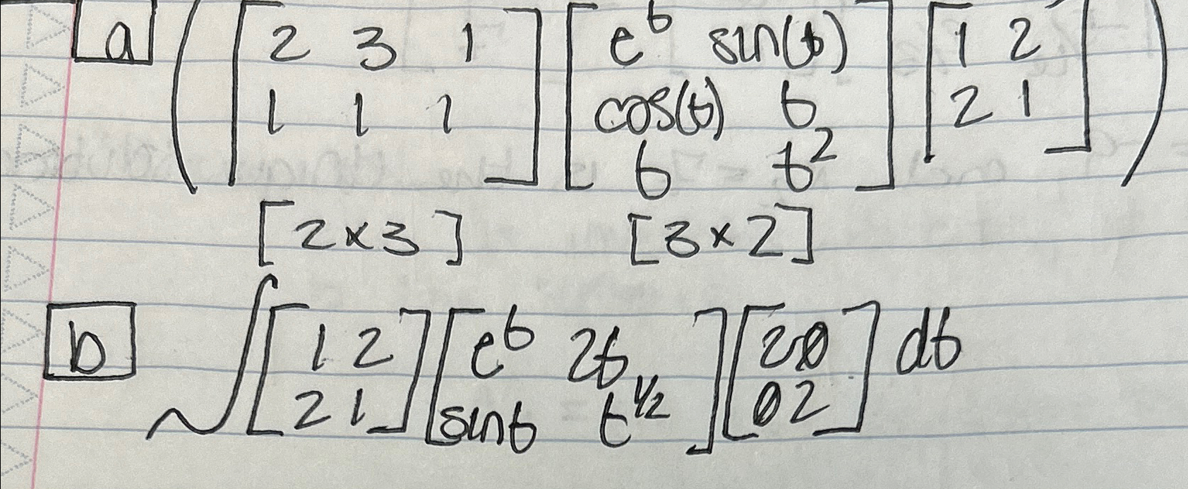 Solved Solve A and B using Matrix Calculus | Chegg.com
