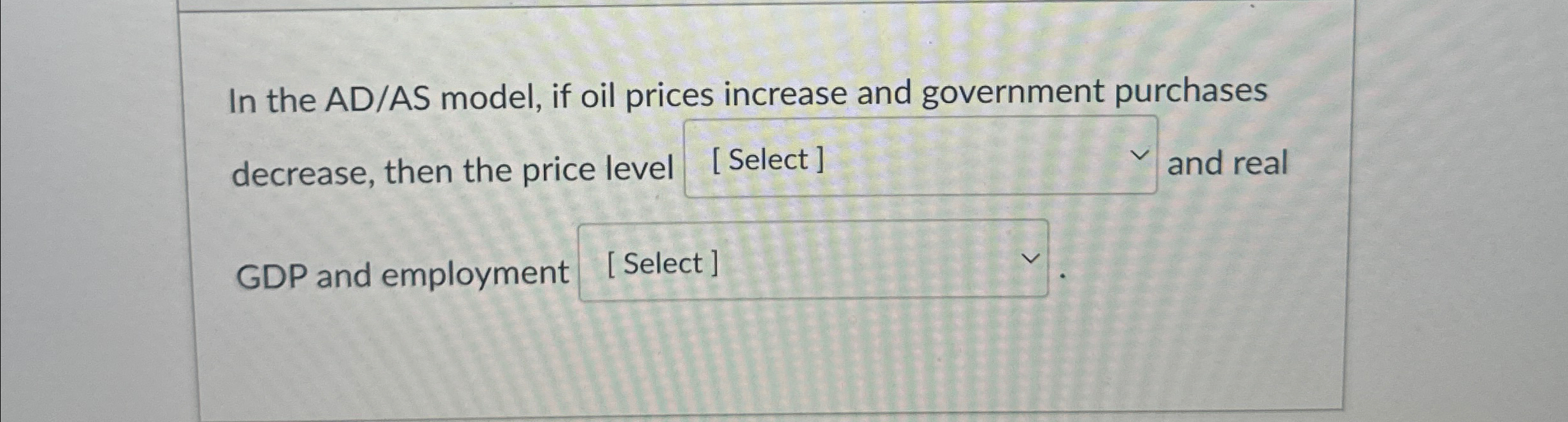 Solved In the AD/AS model, if oil prices increase and | Chegg.com