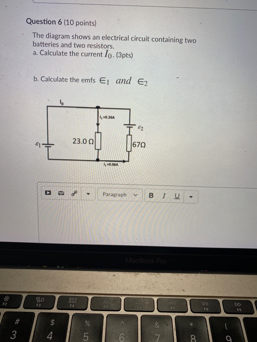 Solved Question 6 (10 points) The diagram shows an | Chegg.com