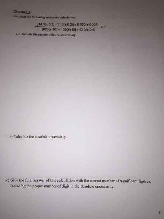 Solved Question 2 Consider the following arithmetic | Chegg.com