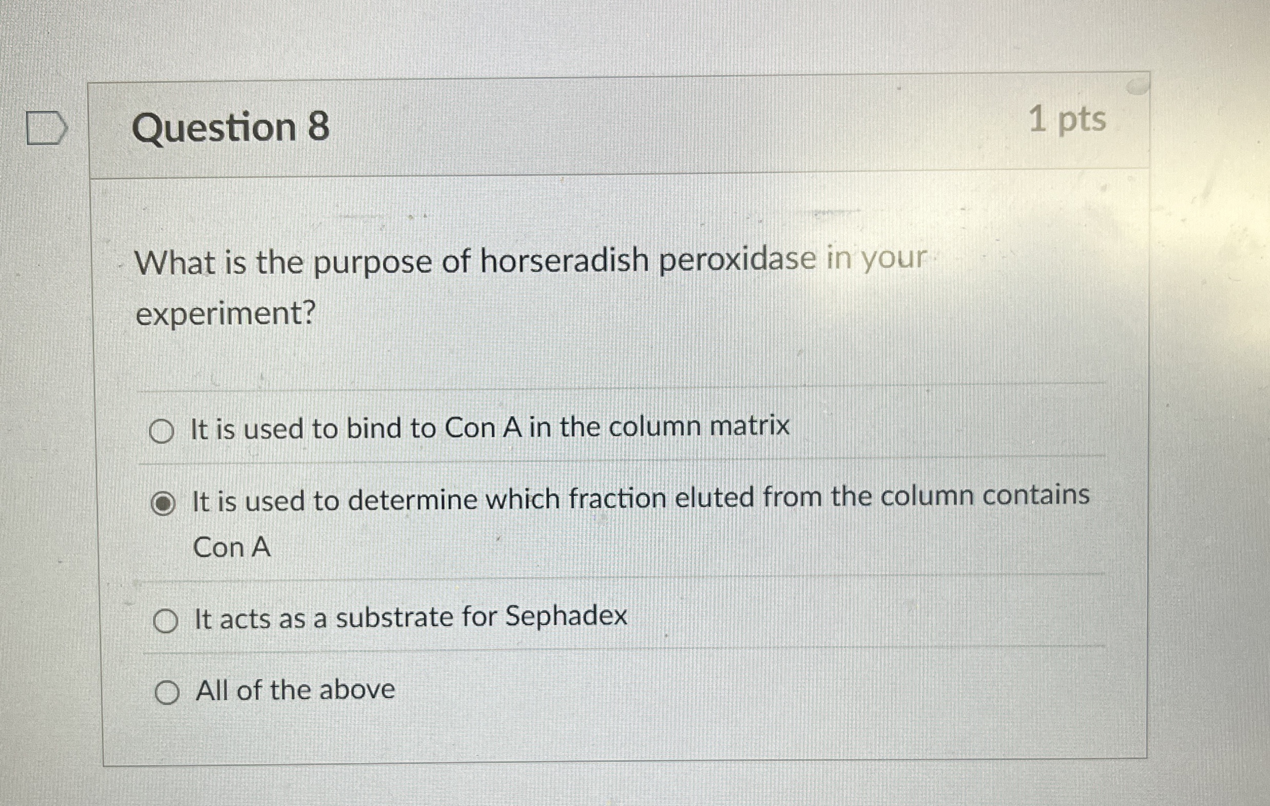 Solved Question 8What is the purpose of horseradish | Chegg.com
