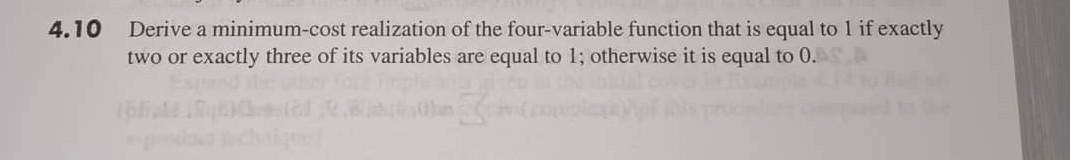 Solved 4.10 Derive a minimum-cost realization of the | Chegg.com