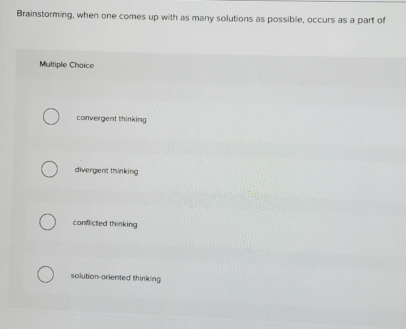 Solved Brainstorming, when one comes up with as many | Chegg.com