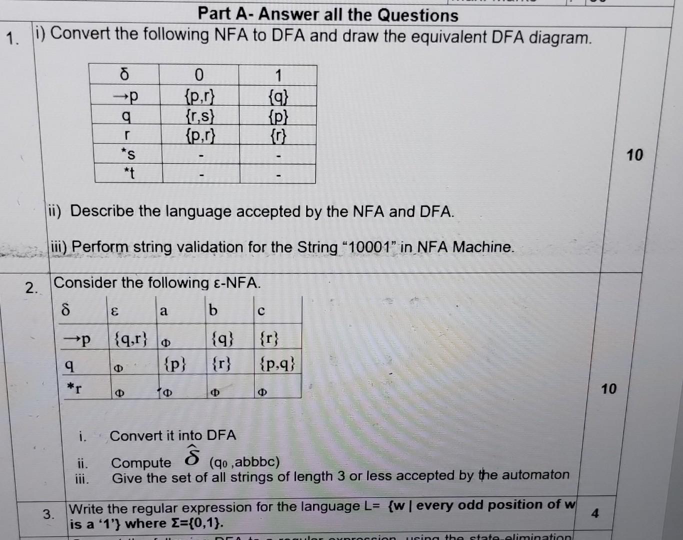 Subject: theory of computation please send all | Chegg.com