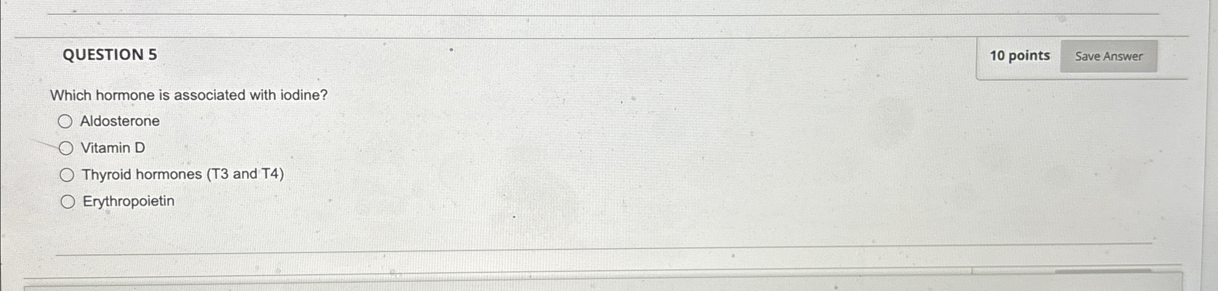 Solved QUESTION 510 pointsWhich hormone is associated with | Chegg.com Solved QUESTION 510 pointsWhich hormone is associated with | Chegg.com