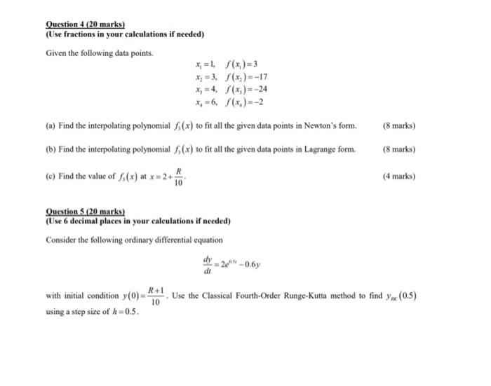 Solved Question 1 (20 marks) Consider the function f(x)=x² | Chegg.com