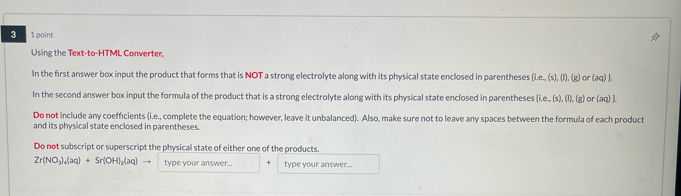 Solved 3 ﻿pointUsing the Text-to-HTML Converter,In the first | Chegg.com