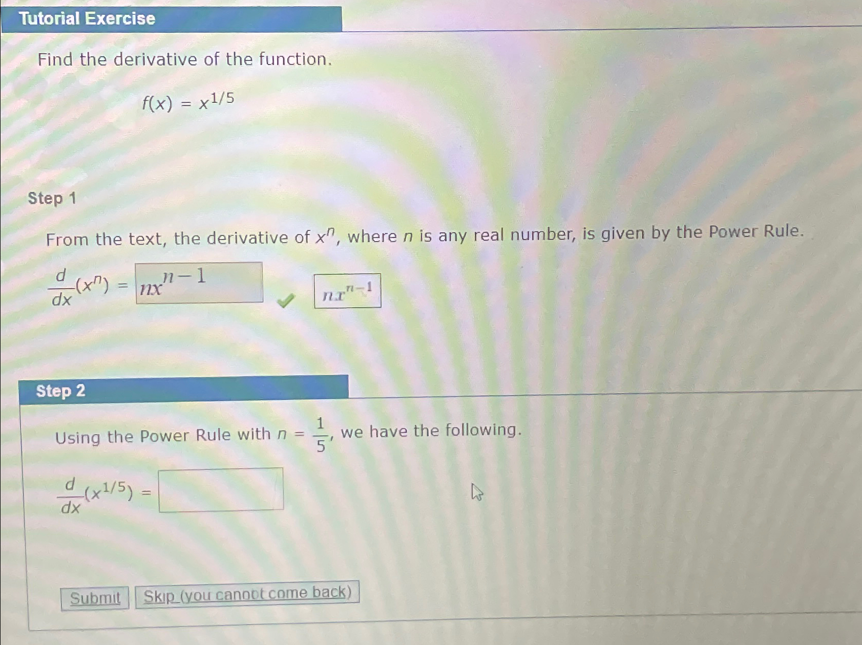 Solved Tutorial ExerciseFind the derivative of the | Chegg.com Solved Tutorial ExerciseFind the derivative of the | Chegg.com