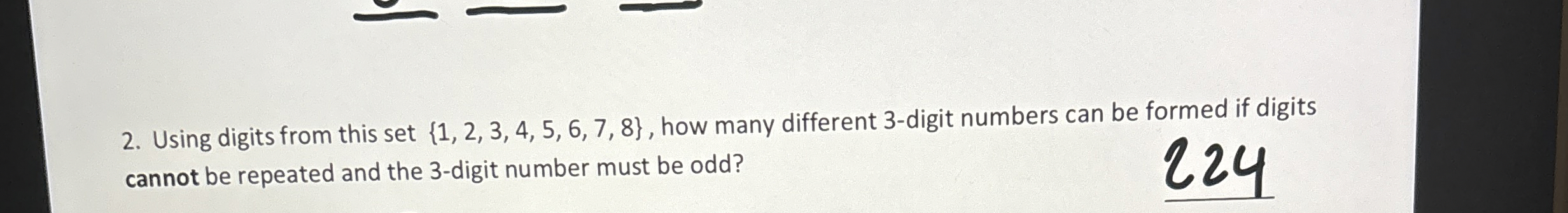 Solved Using digits from this set {1,2,3,4,5,6,7,8}, ﻿how | Chegg.com