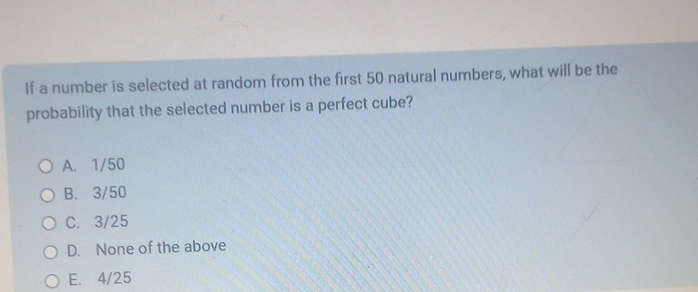 Solved If a number is selected at random from the first 50 | Chegg.com