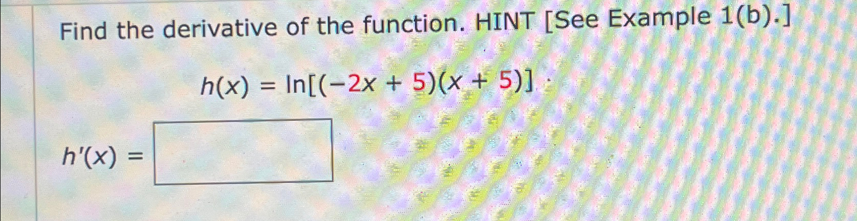 Solved Find the derivative of the function. HINT [See | Chegg.com