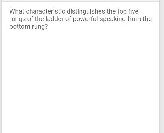 Solved What characteristic distinguishes the top five rungs | Chegg.com