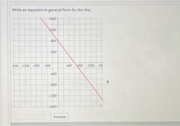 Solved Write an equation in general form for the line. | Chegg.com